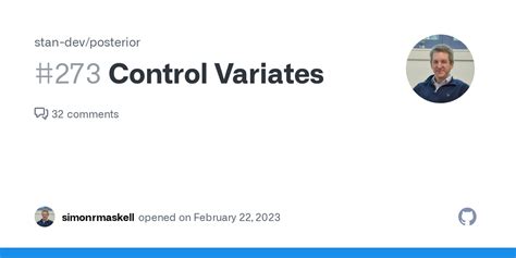 control variates · issue 273 · stan dev posterior · github