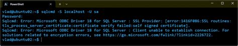 fix ssl certificate error 1416f086 in sqlcmd on linux vladdba