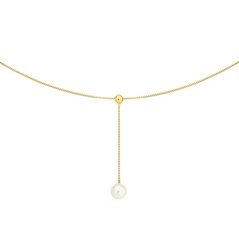 9ct Gold 45cm Cultured Freshwater Pearl Necklace In White Goldmark Au