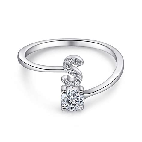 Initial Sterling Silver Ring Fabulove