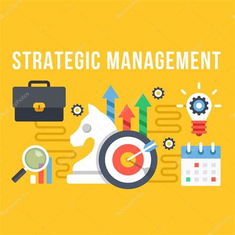 Strategic Management Flat Illustration Creative Flat Design Concepts