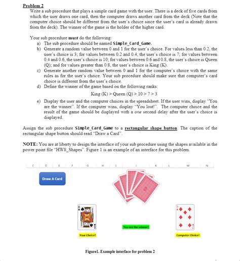 Solved Problem 2 Write A Sub Procedure That Plays A Simple