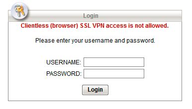 Ssl Vpn Access Is Not Allowed Tunnelsup