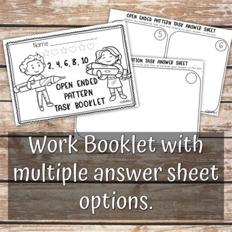 Pattern Task Cards Open Ended Math Questions Shapes Colours Numbers