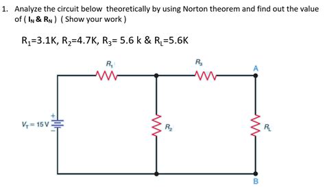 solved 1 analyze the circuit below theoretically by using