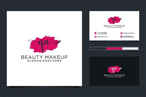Initial QA Feminine Logo Collections And Business Card Template Premium Vector 22384215 Vector