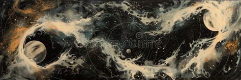Abstract Formations Resembling Planetary Orbits And Cosmic Trajectories