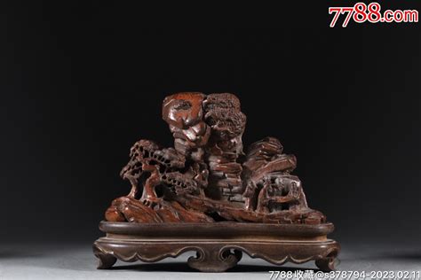 清代，竹雕山水风景人物故事摆件 价格6500元 Se91902202 竹雕像 零售 7788收藏收藏热线
