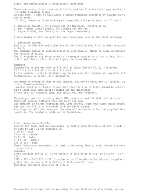 Birth Rectification Technique Pdf Pseudoscience Divination