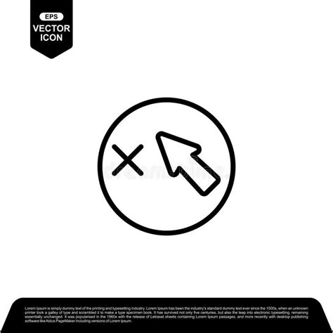 Mouse Cursor Line Icon Design Pointer Mark Vector Illustration Stock Vector Illustration Of