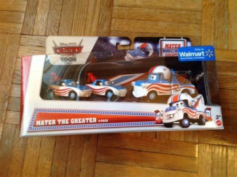 New Disney Pixar Cars Toon Mater The Greater 3 Pack Mia Tia Mater The