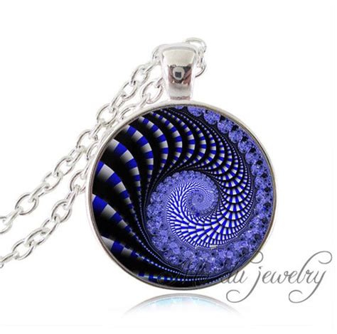 Aliexpress Acheter Fibonacci Spirale Pendentif Fractal Colliers