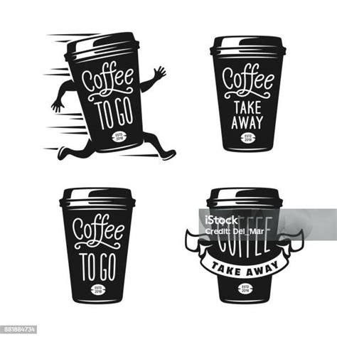 엠 블 럼이 커피를 설정 합니다 커피 레이블 데 려가 벡터 빈티지 일러스트입니다 개념 기호에 대한 스톡 벡터 아트 및 기타 이미지 개념 기호 고풍스런 광고 Istock