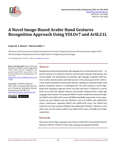 pdf a novel image based arabic hand gestures recognition approach