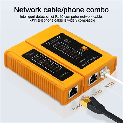 Rj45 Rj11 Network Cable Tester Led Indication Lan Vicedeal
