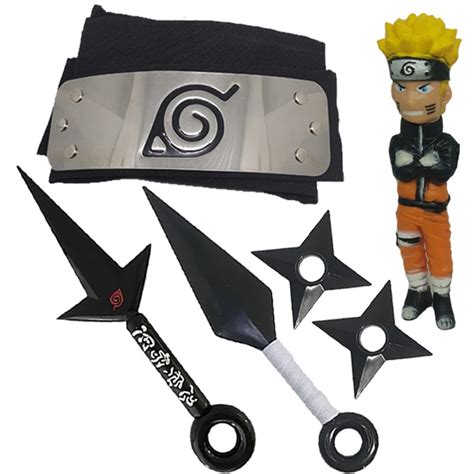 Kit Boneco Do Naruto Kunais Shurikens Bandana Vila Da Folha Shopee Brasil