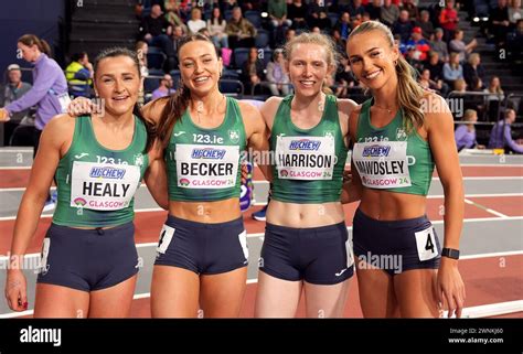 Republic Of Irelands Phil Healy Sophie Becker Roisin Harrison And Sharlene Mawdsley After