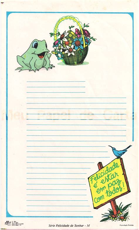 Meu Papel De Carta 509 Sapo Ji Cart