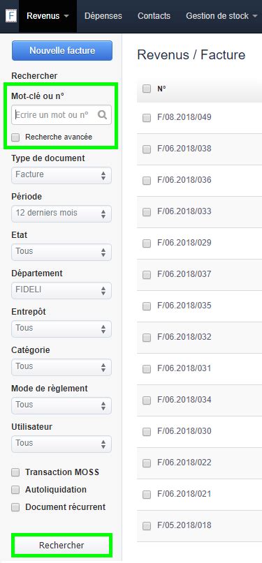 Base De Connaissances Vos Factures Module De Recherche