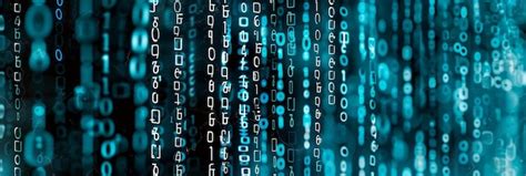 Digital Rain Abstract Background Of Falling Binary Code In Cyberspace