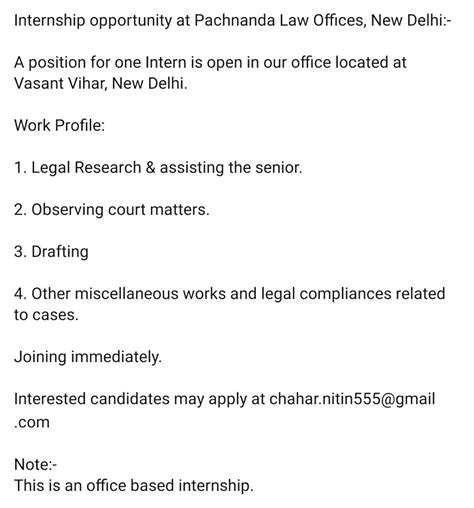 Mukul Katyal On Linkedin Internshipopportunity Law Internship