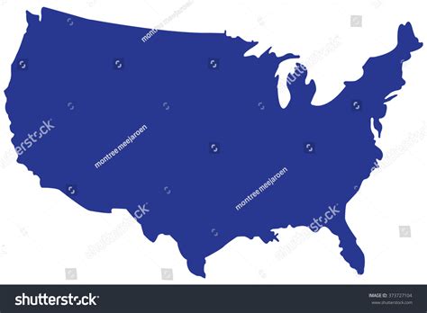Usa Map Vectorunited States America Map 스톡 벡터 로열티 프리 373727104