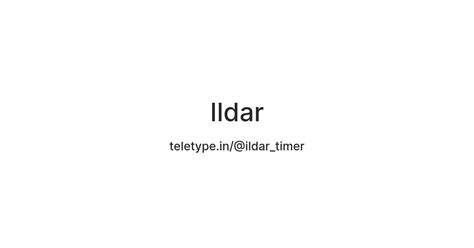Ildar — Teletype