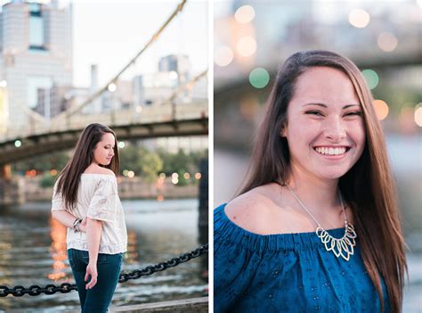Emily Senior Session Night Shots On The North Shore — Pittsburgh