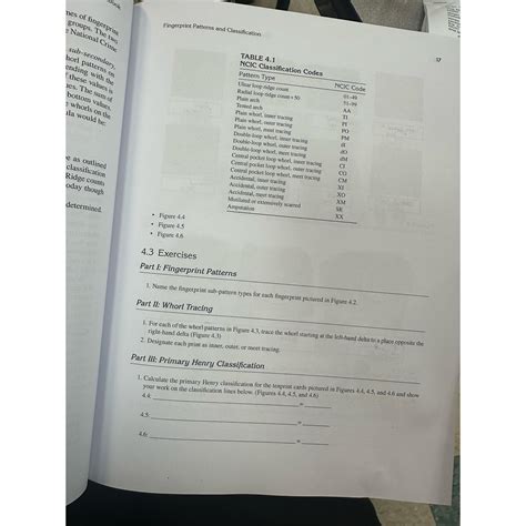 Solved Fingerprint Patterns And Classification17table