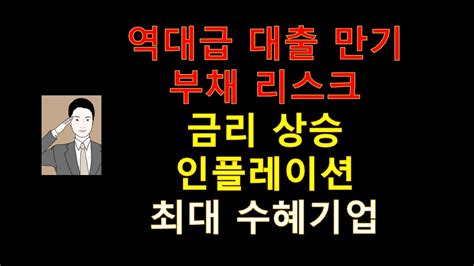피할 수 없는 부채 리스크 곧 터질 것 깡통 전세 금리 인상 최대 수혜 금리 상승 및 대출 만기 주목 고려신용정보 Youtube