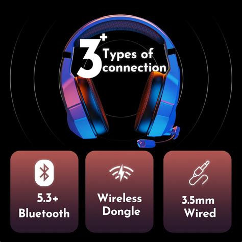 Ozeino Wireless Gaming Headset For Pc Ps5 Ps4 Gaming Headphones With