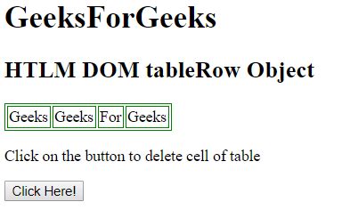 HTML Objet TableRow DOM StackLima