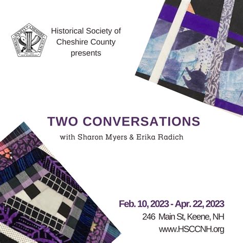 Two Conversations Historical Society Of Cheshire County