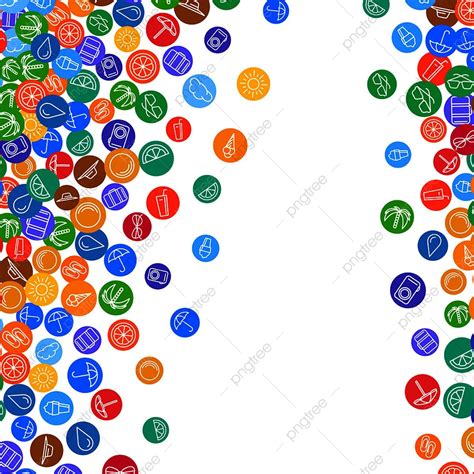 흩어져있는 여름 평면 아이콘으로 휴가 배경 손바닥 짐 삽화 Png 일러스트 및 벡터 에 대한 무료 다운로드 Pngtree