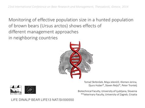 Ppt Monitoring Of Effective Population Size In A Hunted Population