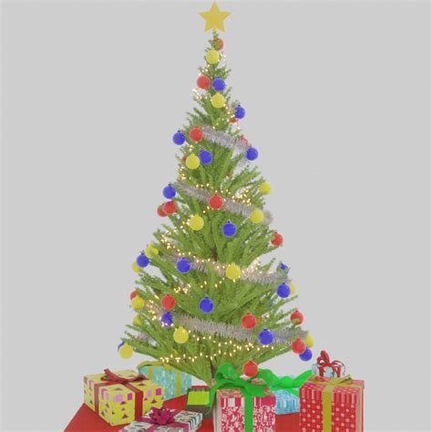 Christmas Tree Made Using Blender 2 80 With Ornaments Ts Etc 3d