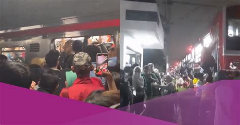 Jakarta Commuter Line Chaos Spring Bed Incident Halts Train At