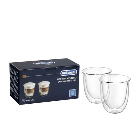Delonghi Double Wall Cappuccino Glasses 270ml Set Of 2 Kitchen Warehouse™