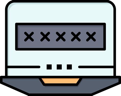 Laptop Computer Lock Security Flat Color Icon Vector Icon Banner Template 18004365 Vector Art At