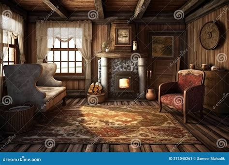 Rustic Cabin Create A Set Of Images That Showcase A Charming Cozy