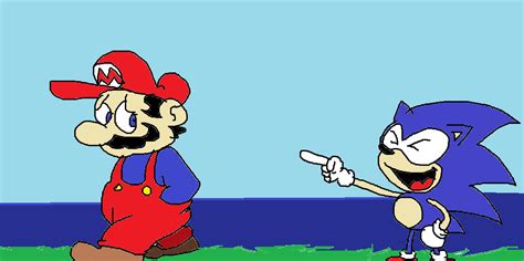 Sonic Bullying Mario By Niikoke On Deviantart
