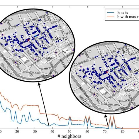 John Snows Gis Cholera Death Data The Red Circles Indicate The Water