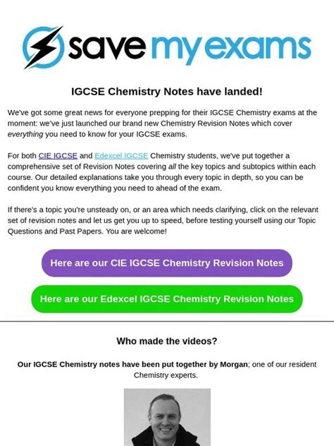 Save My Exams IGCSE Chemistry Notes Now Available On Save My Exams Milled