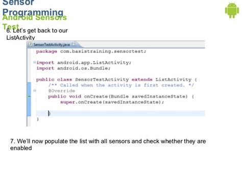 sensors in android old