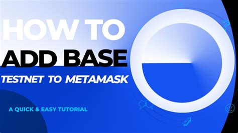How To Add Base Testnet To Metamask Youtube