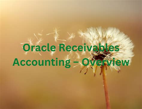 Oracle Receivables Accounting Overview