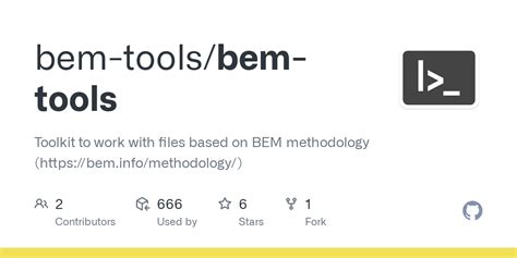 Github Bem Toolsbem Tools Toolkit To Work With Files Based On Bem