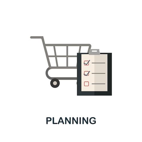 Premium Vector Planning Flat Icon Simple Sign From Procurement
