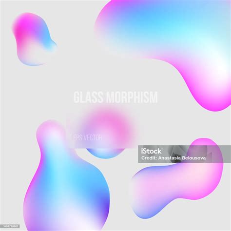 Glassmorphism Concept With 3d Geometric Shapes Frosted Glass Effect