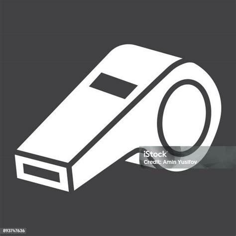 口哨字形圖示 健身和體育 裁判員標誌向量圖形 在黑色背景上的固體圖案 Eps 10向量圖形及更多一個人圖片 一個人 交通標誌 人